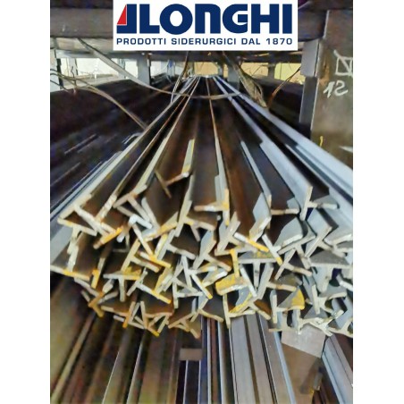 FERRO a T 40X5 mm. LAMINATO BARRA PROFILO - 3 pezzi da 2 metri